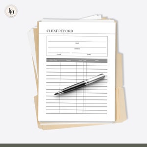 Client Record | Small Business CRM System | Digital Planner Insert ...