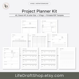 Project Planner Kit (printable PDF Template) - Etsy