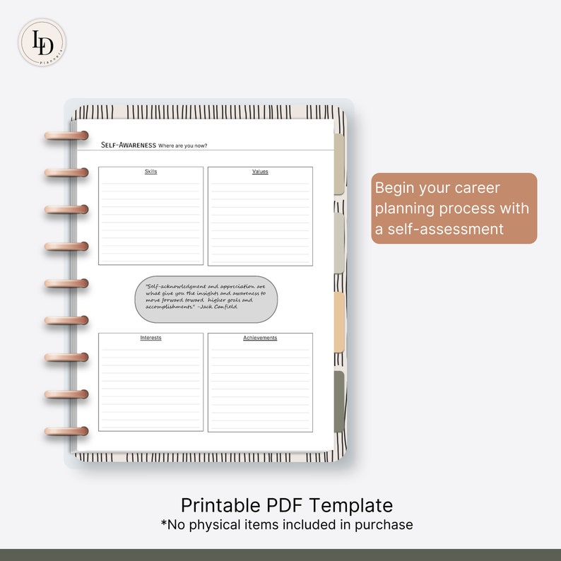 5-year Career Plan Professional Development Worksheets Digital Planner ...