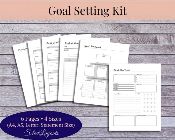 Goal Setting Kit printable PDF Template | Etsy Australia