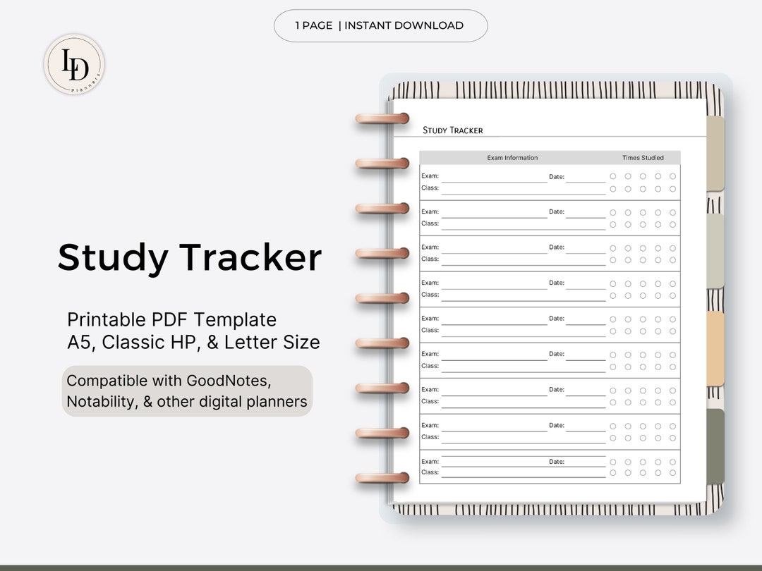 Study Tracker | Academic Planner Inserts for Parents and School ...