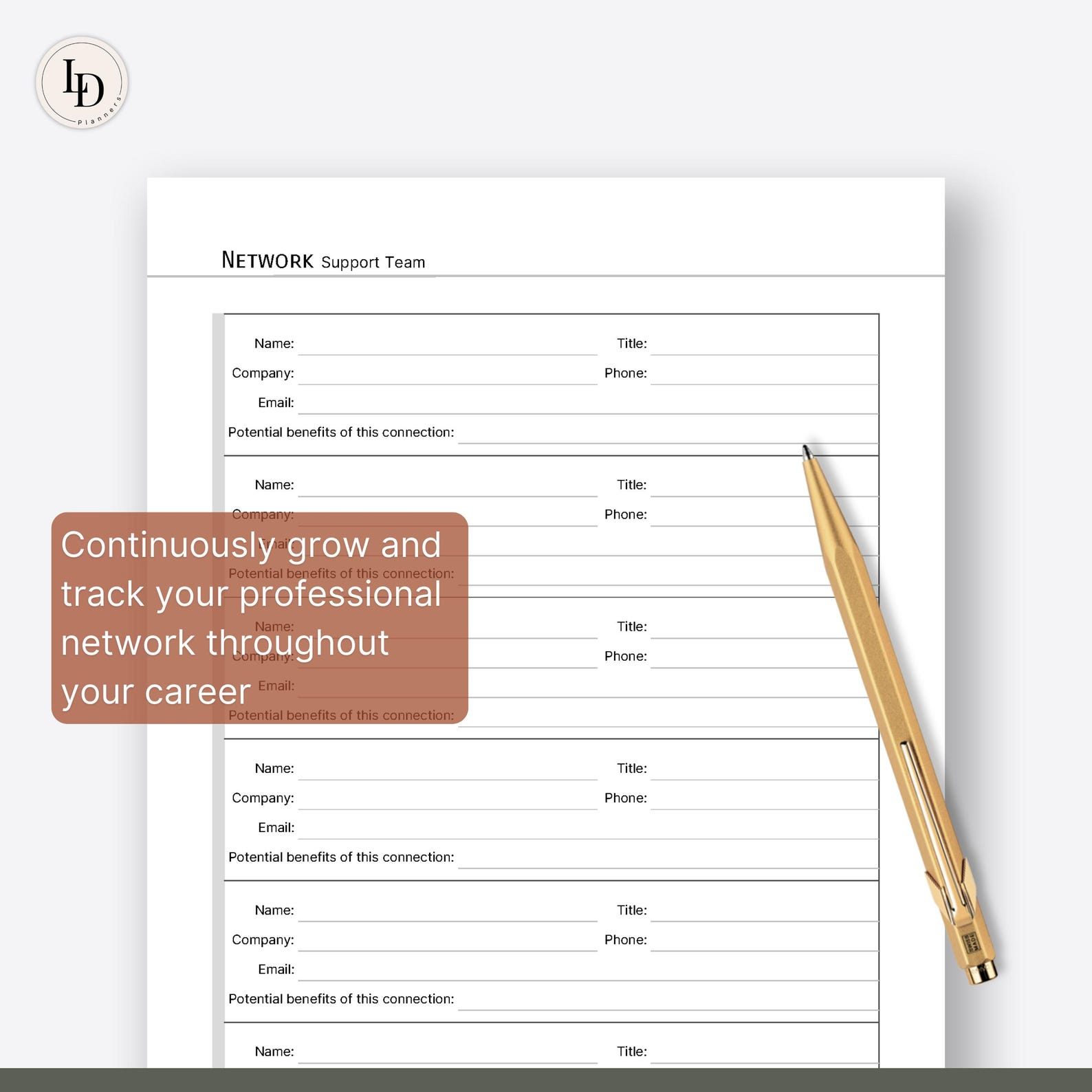 Professional Development Plan | Personal Growth Worksheets | Digital ...