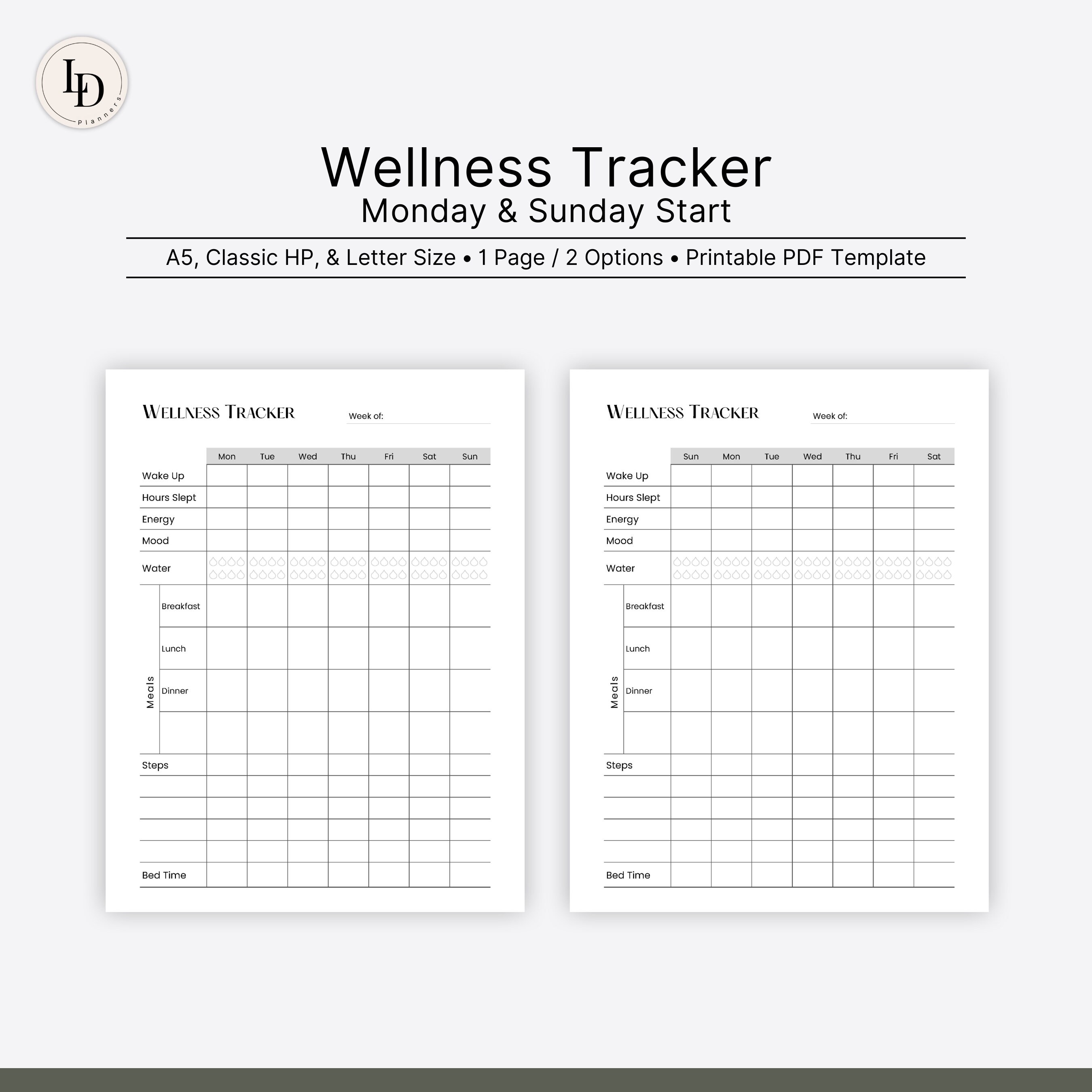 Wellness Tracker | Health Management Tools | Digital Lifestyle Planner ...