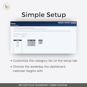 Master To-do List & Interactive Dashboard | Digital Planner | Simple ...
