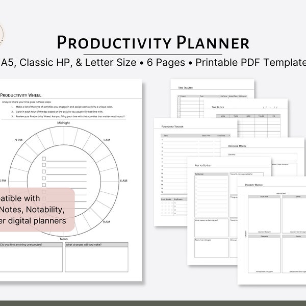 Productivity Planner - Etsy