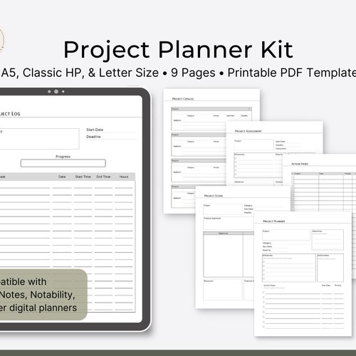 Printable & Digital Project Planner Project Management PDF - Etsy