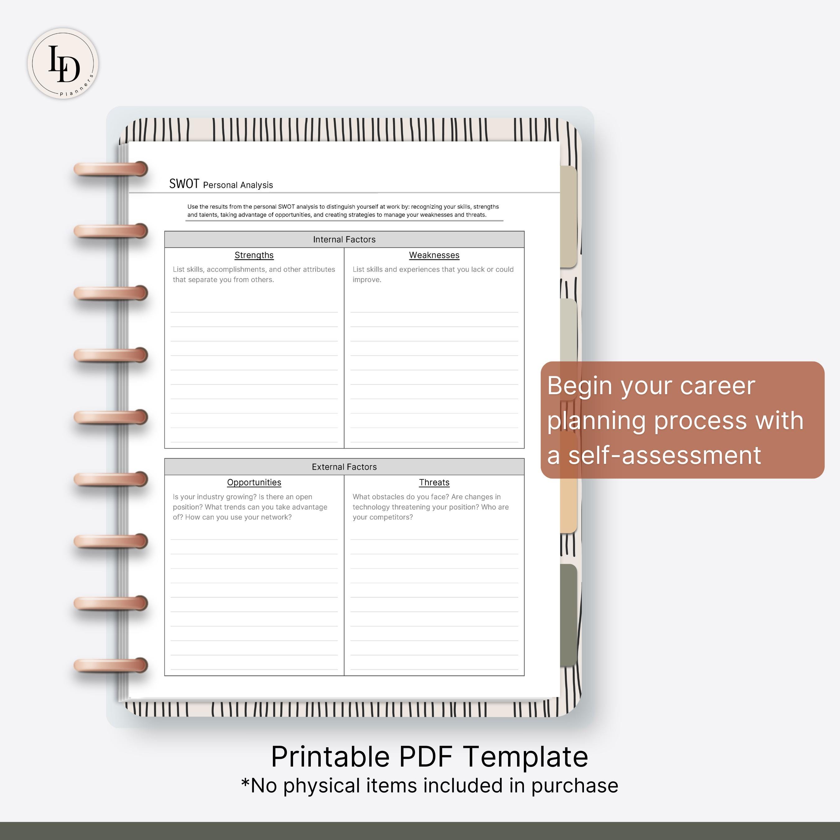 Professional Development Plan | Personal Growth Worksheets | Digital ...