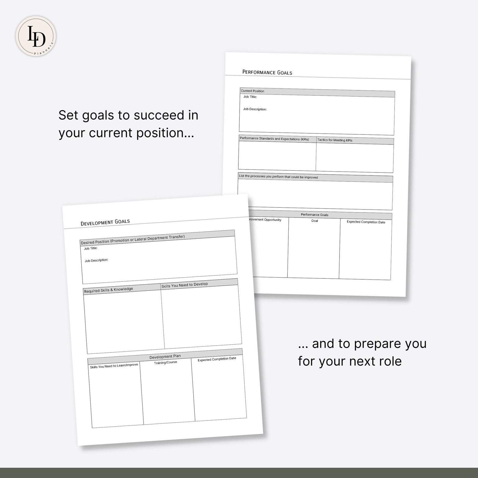 Professional Development Plan Personal Growth Worksheets Digital ...