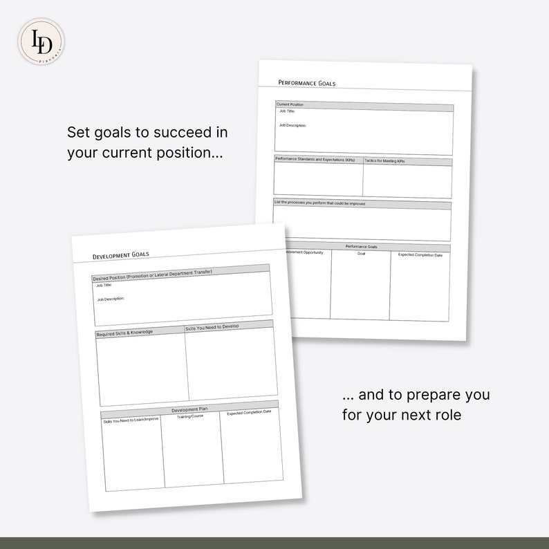 Professional Development Plan Personal Growth Worksheets Digital ...