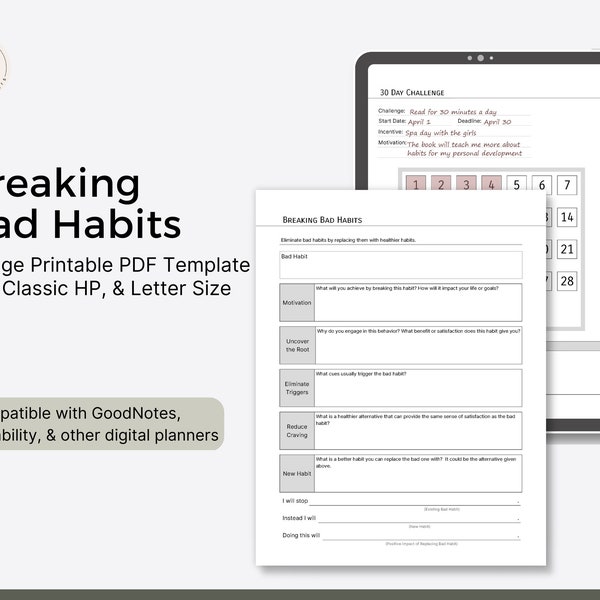 Breaking a Habit Printable - Etsy