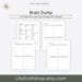 Brain Dump & Trigger List, Planner Insert (printable PDF Template) - Etsy