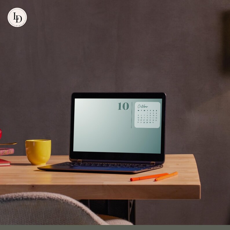 2025-2026 Green Desktop Wallpaper | Minimalist Monthly Calendar (monday ...