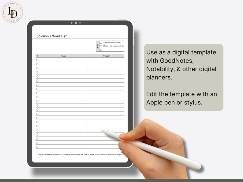 GTD Inspired Task Management System Productivity Planner - Etsy