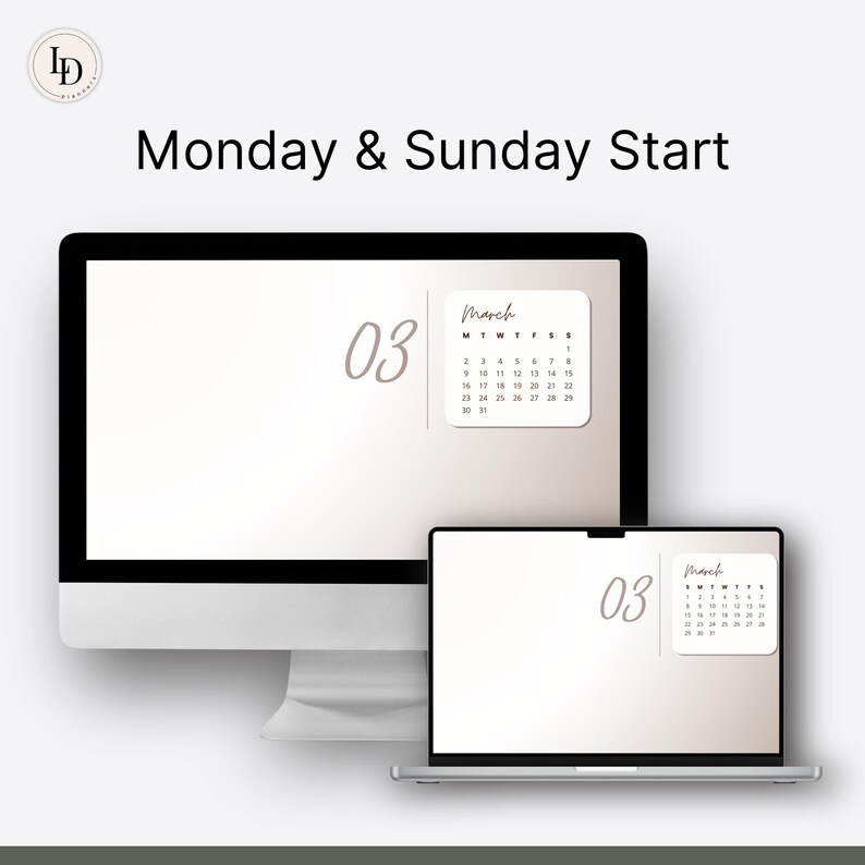 2025-2026 Neutral Desktop Wallpaper | Minimalist Monthly Calendar ...