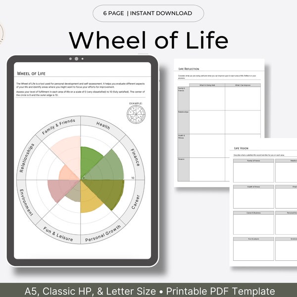 Life Assessment Worksheet - Etsy