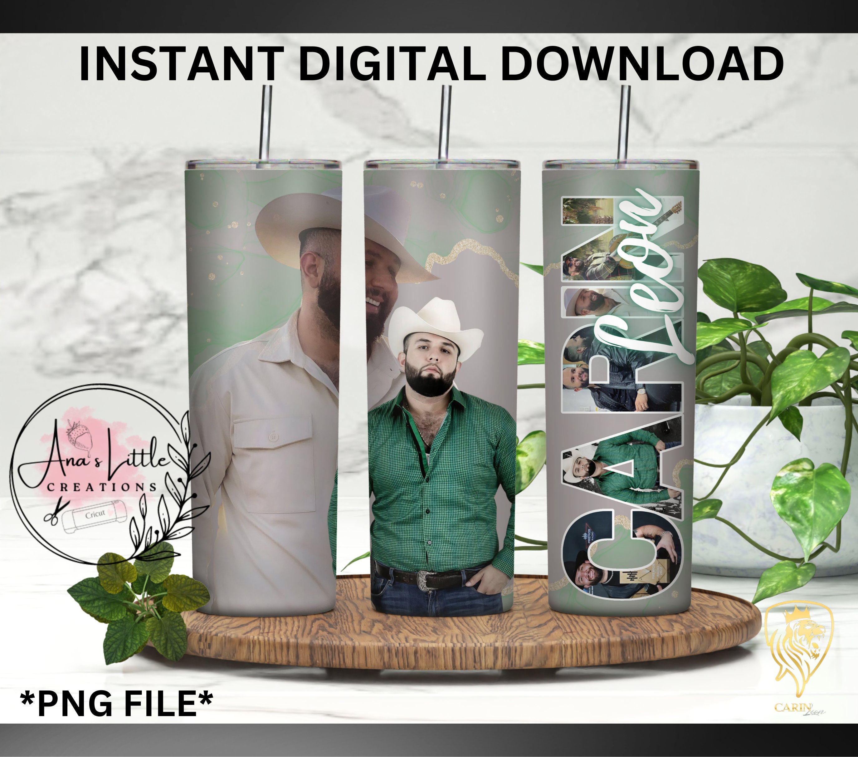 Carin Leon Tumbler Wrap, Carin Leon PNG, Carin Leon 20 Oz Straight ...