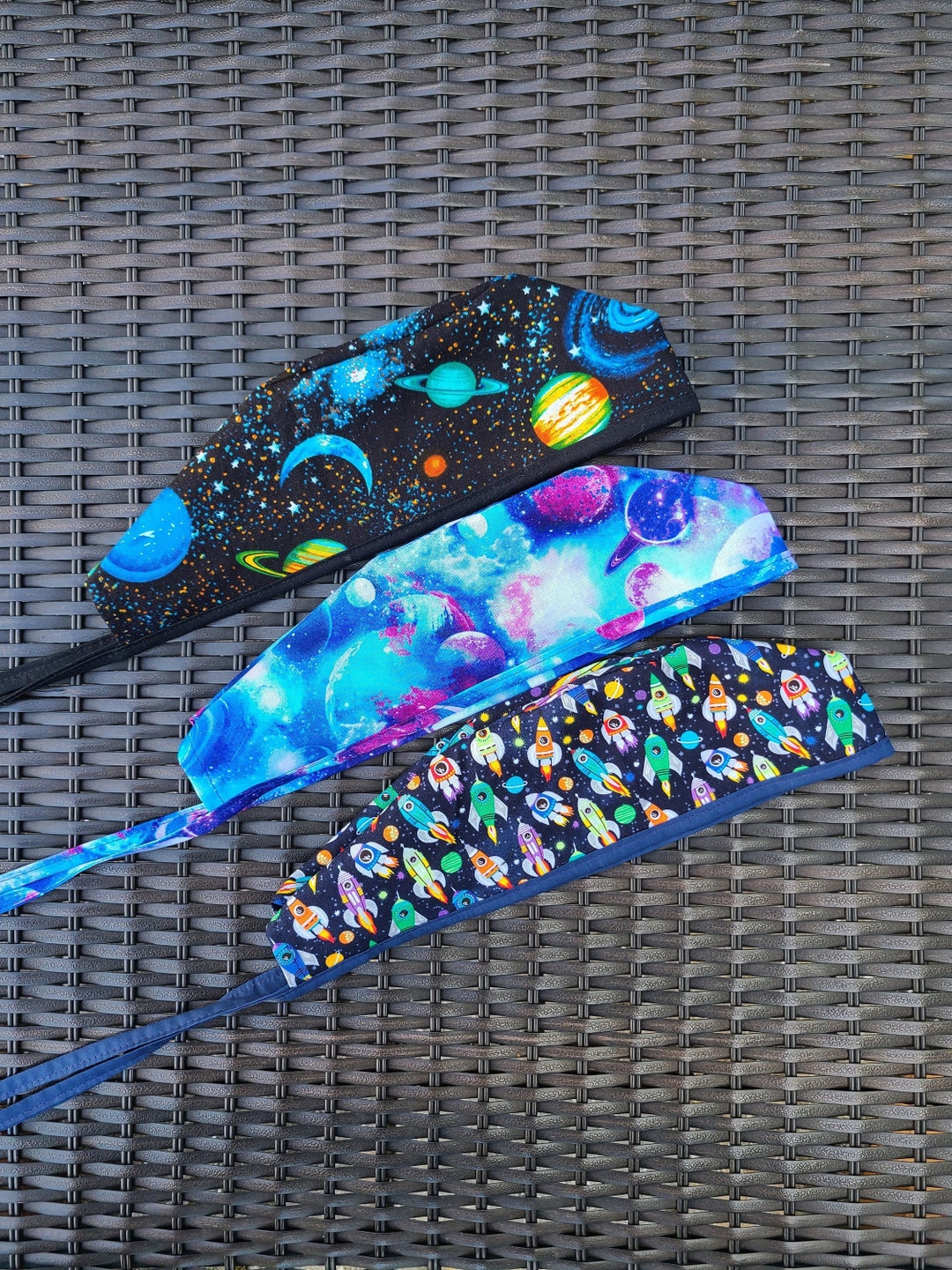 Galaxy Pattern Surgical Scrub Cap, Outer Space Scrub Caps, Rocket Ship ...