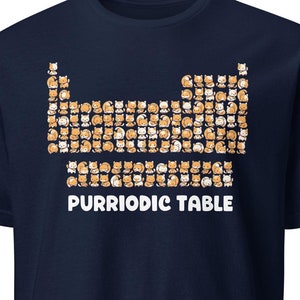 Funny Cat Periodic Table Shirt for Women Men Kids Cat Chemistry ...