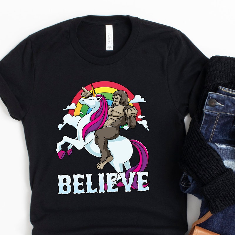 Bigfoot Unicorn Shirt - Etsy