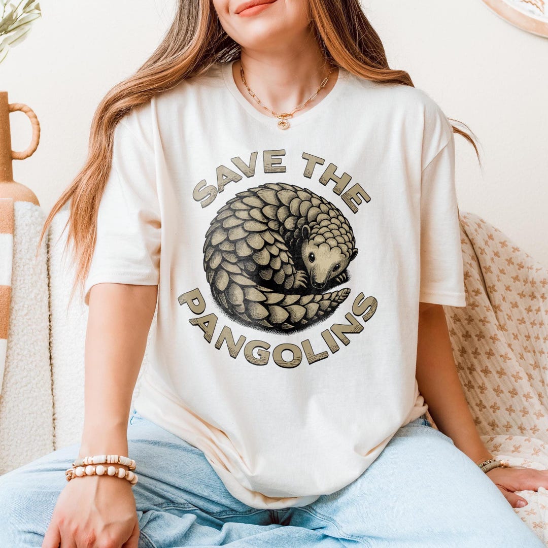 Save the Pangolins Shirt: Rare Animal Wildlife Conservation T-shirt ...