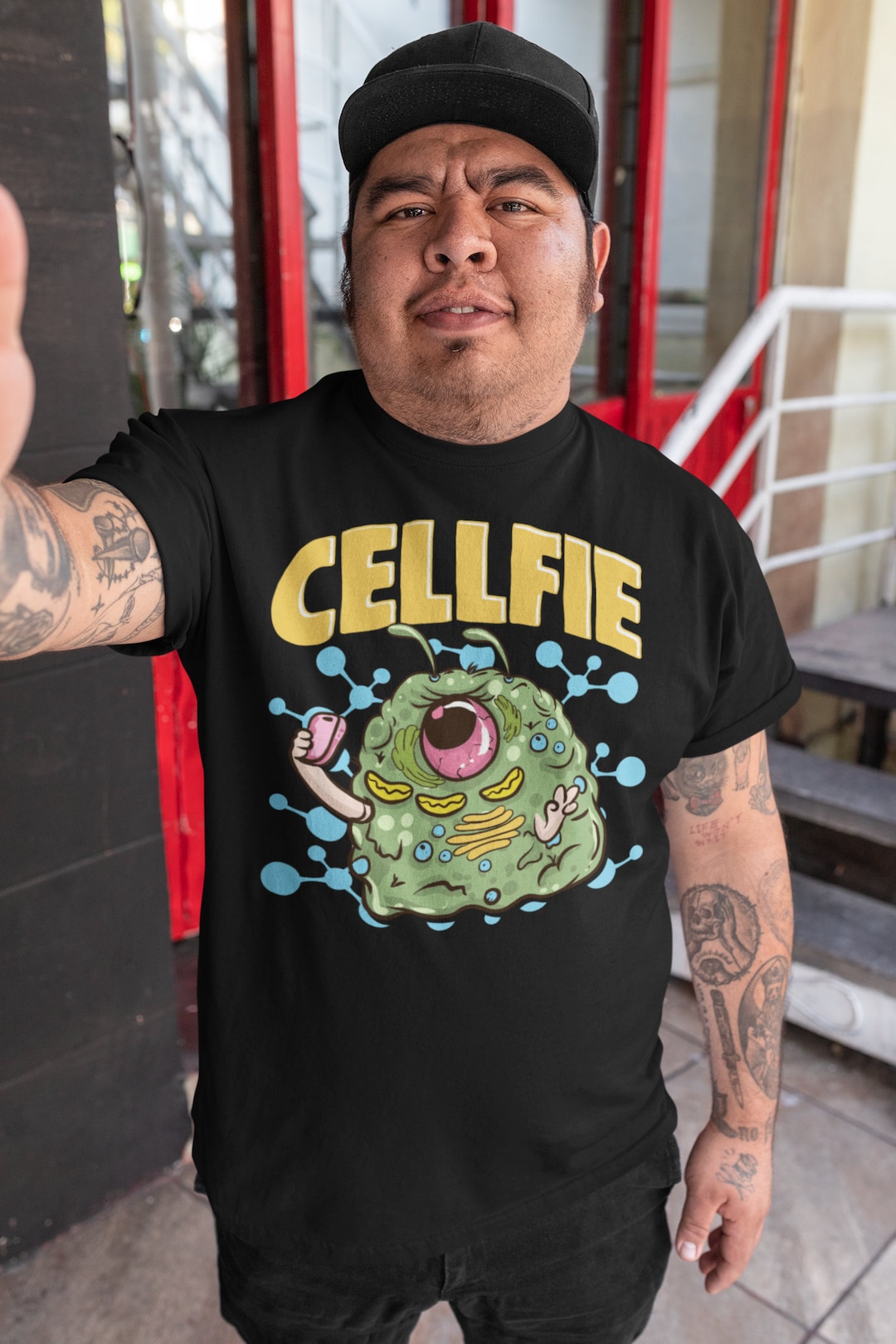 Funny Science Chemistry Cell Selfie Shirt, Cell Biology Teacher Science ...