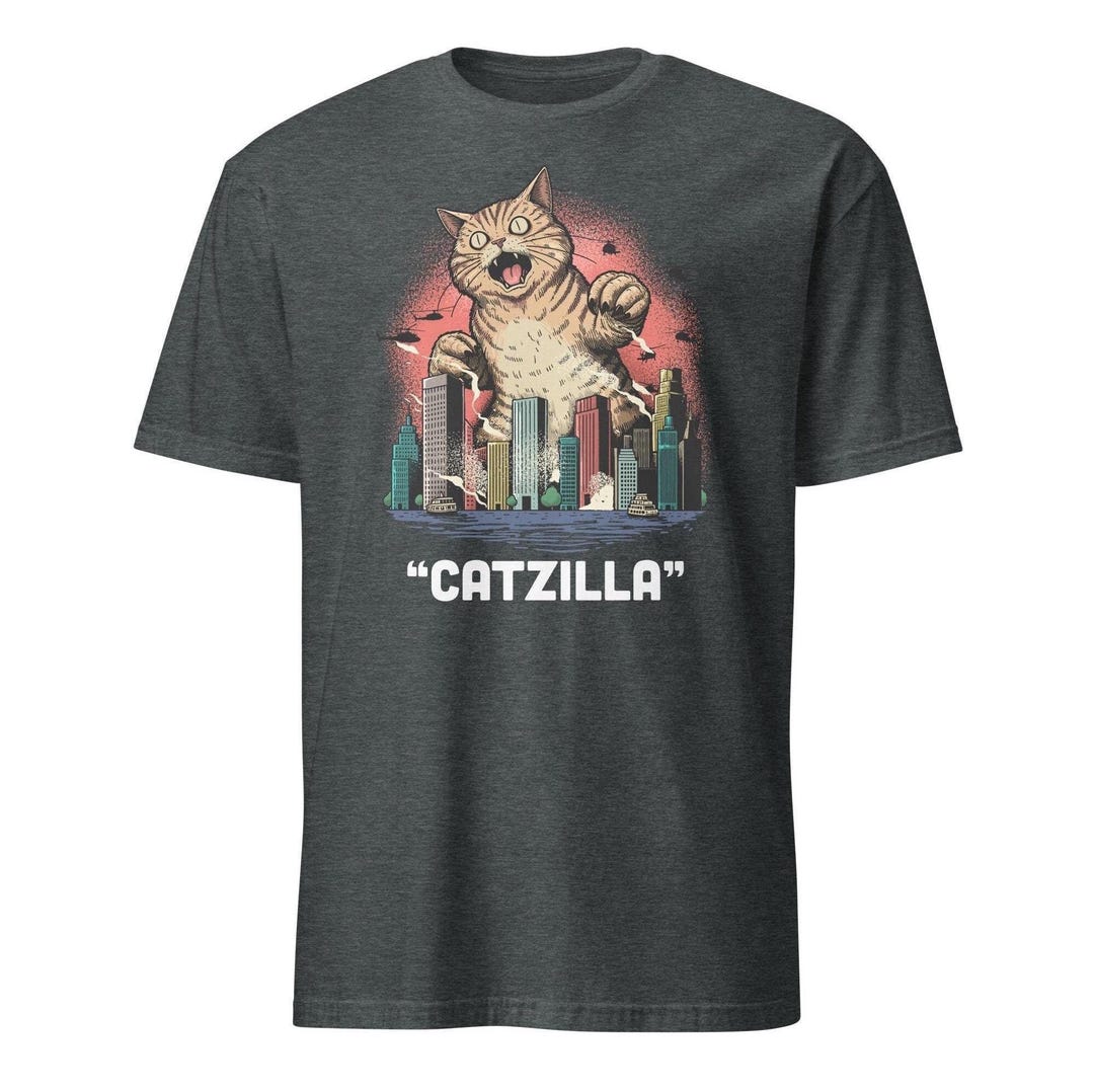 Catzilla Shirt: Funny Monster Cat Godzilla Tee - Cat Lover Gift - Etsy