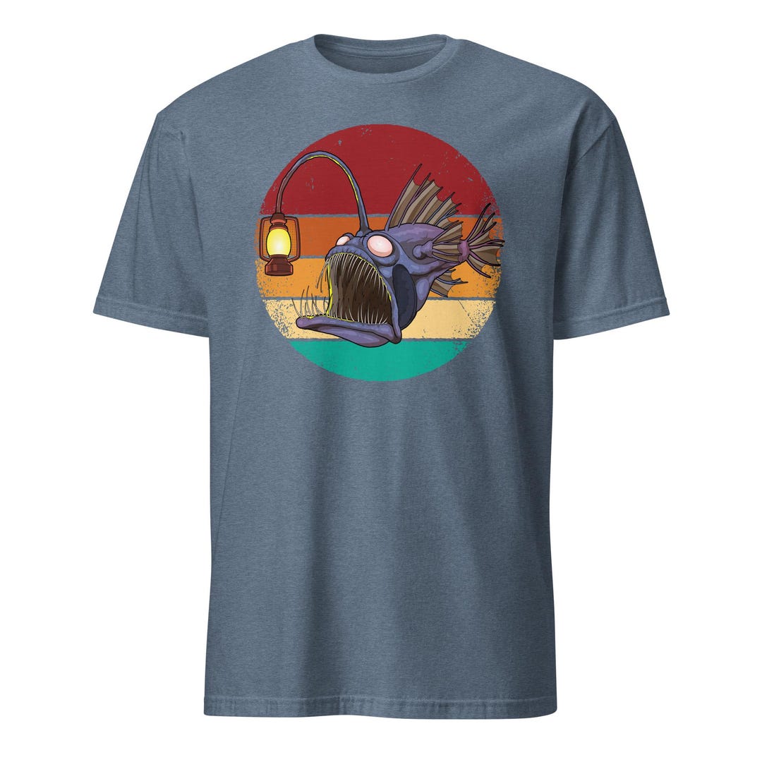 Angler Fish Shirt for Men Black Anglerfish Shirt Anglerfish Found the ...