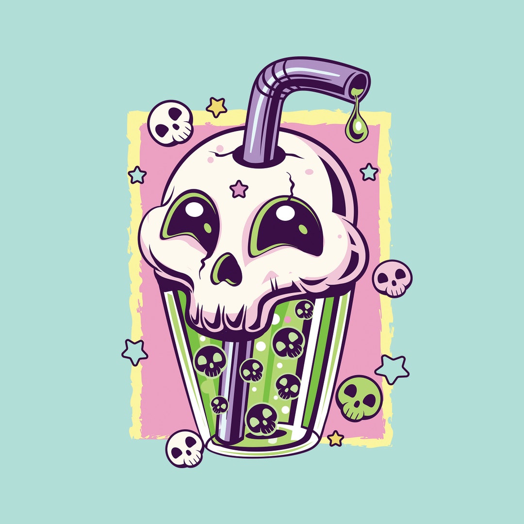 Cute Pastel Goth Shirt for Women Pastel Goth Bubble Tea Shirt Harajuku ...