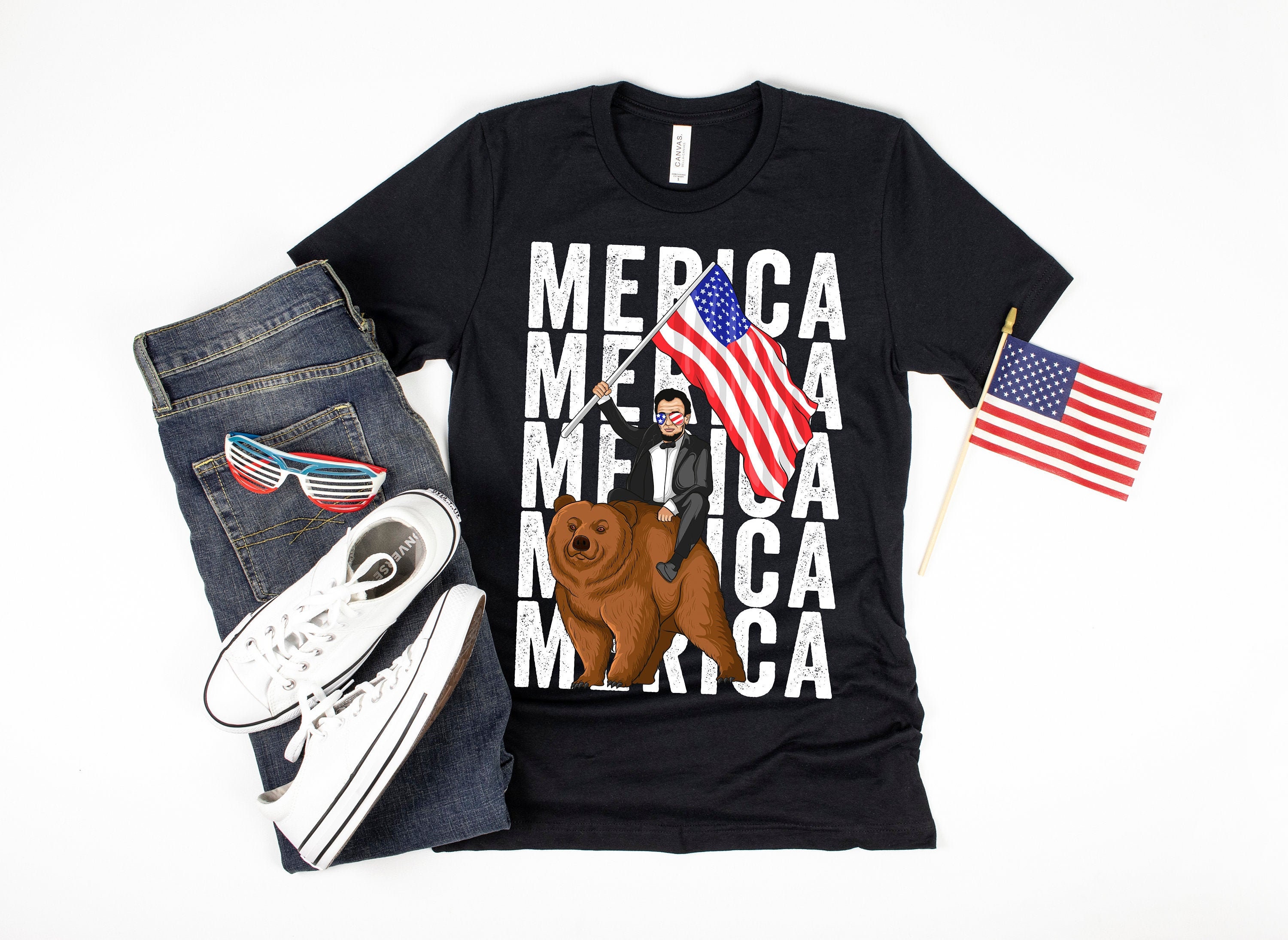 Abraham Lincoln Riding A Bear Shirt