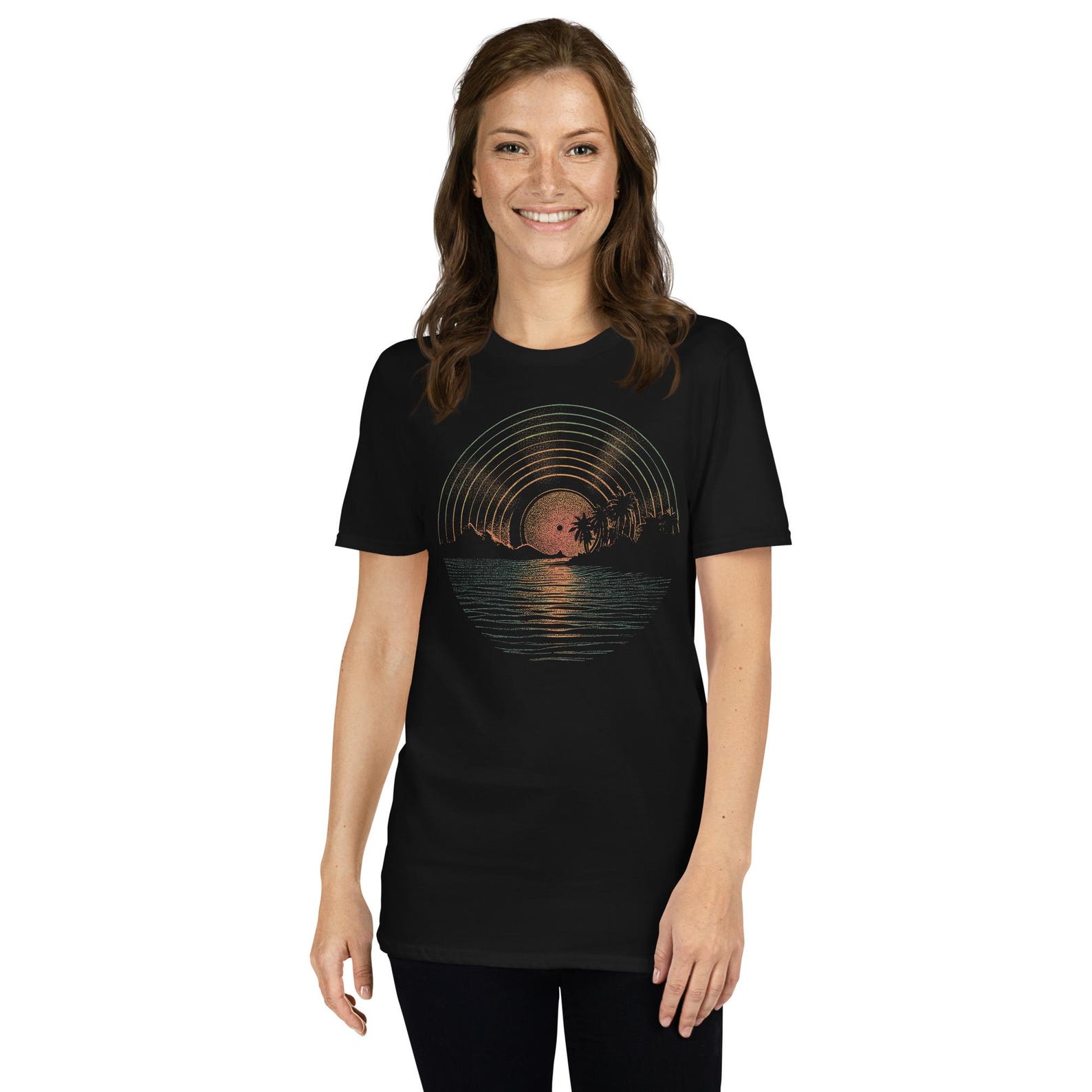 Retro Sunset Vinyl Record Music Teacher Shirt Music Lover Gift for ...