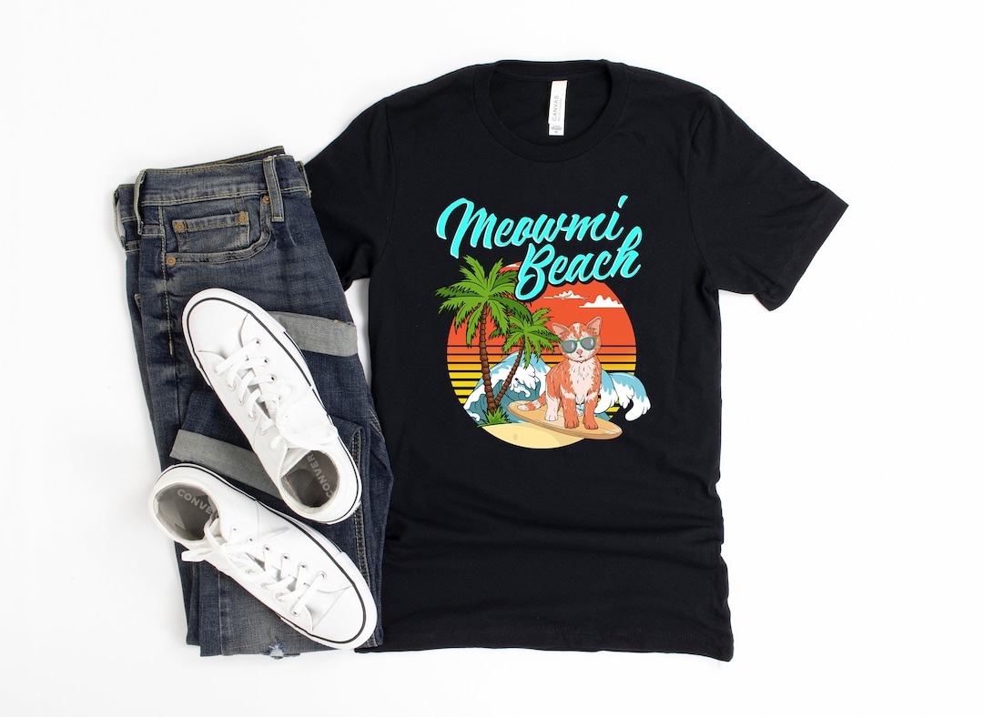 Retro Miami Shirt / Florida Souvenir / Florida Beach Shirt / Meowmi ...