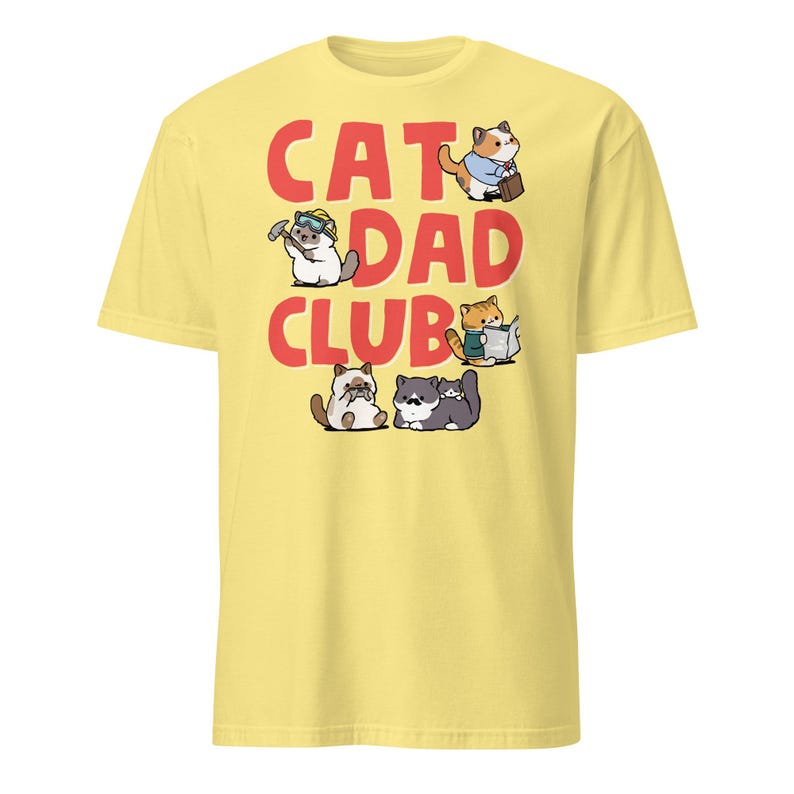 Cat Dad Club Shirt Funny Fathers Day Cat Owner Gift for Him Mens ...