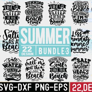 Summer Svg Bundle,funny Summer Svg Bundle, Summer T Shirt Svg, Vacation ...