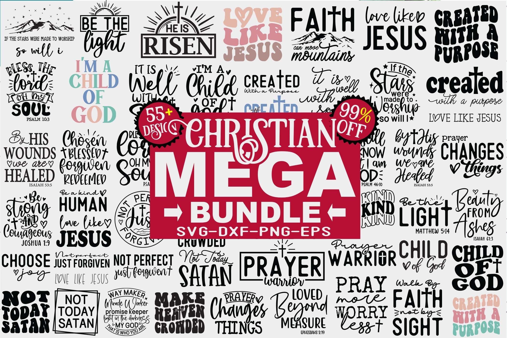 50+christian Mega Svg Bundle, Christian T-shirt Svg, Religious Svg ...