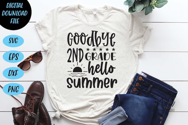 Goodbye 2nd Grade Hello Summer Svg, Teacher Svg, Teacher Vacation Svg ...