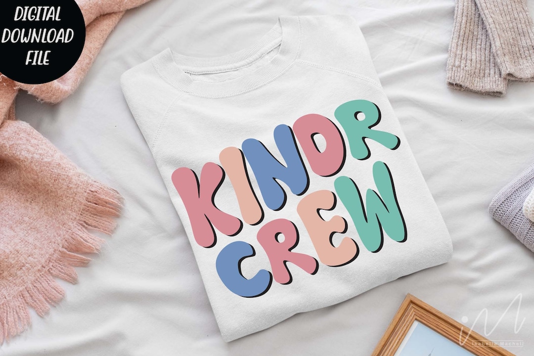 Kinder Crew Svg, Kindergarten Teacher Svg, Teacher T Shirt Svg, Gift ...
