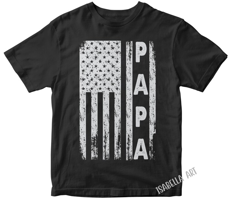 USA Papa T Shirt Png Distress USA Flag Png US Flag Military - Etsy