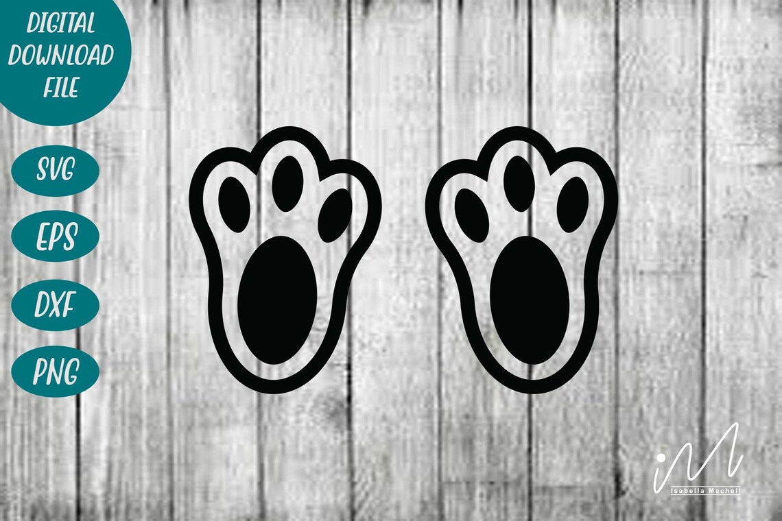Bunny Feet Svg Bunny Paw Svg Rabbit Paw Svg Easter Feet Svg - Etsy