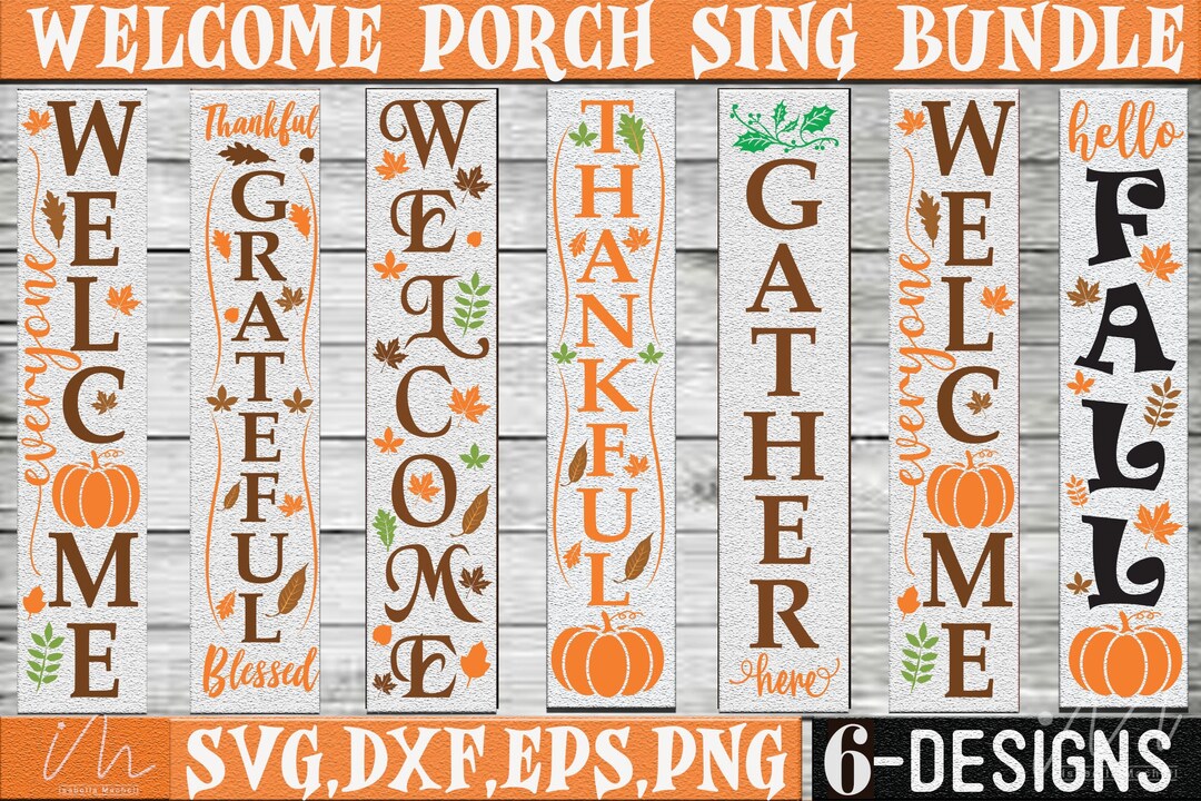 Welcome Porch Sing Svg Bundle, Fall Season Porch Bundle, Welcome Porch ...