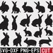 Easter Bunny Svg, Easter Svg, Rabbit Cut Files, Rabbit Svg, Rabbit Clip ...