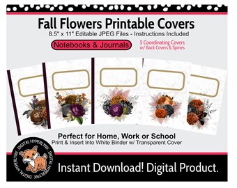 Fall Binder Covers - Etsy