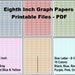 1/8 Inch Graph Paper Printable Color Graph Pages Download - Etsy
