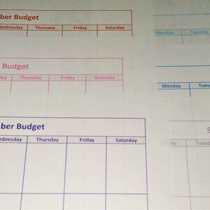Budget Calendars, Color Budget Calendars, Download PDF Files, Budget ...