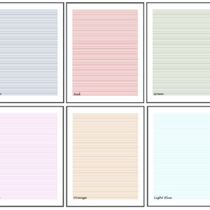1/8 Inch Lined Paper Printable, Color Lined Pages, Download PDF Files ...