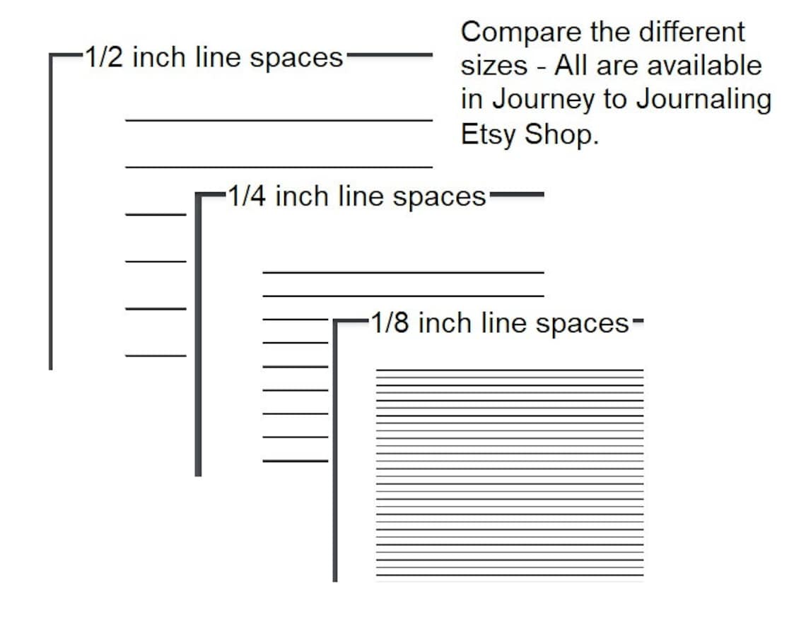 1/8 Inch Lined Paper Printable, Color Lined Pages, Download PDF Files ...
