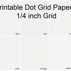 1/4 Inch Dot Grid Printable, Color Dot Grid Pages, Download PDF Files ...