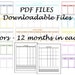 Budget Calendars Color Budget Calendars Download PDF Files - Etsy