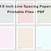 1/8 Inch Lined Paper Printable, Color Lined Pages, Download PDF Files ...