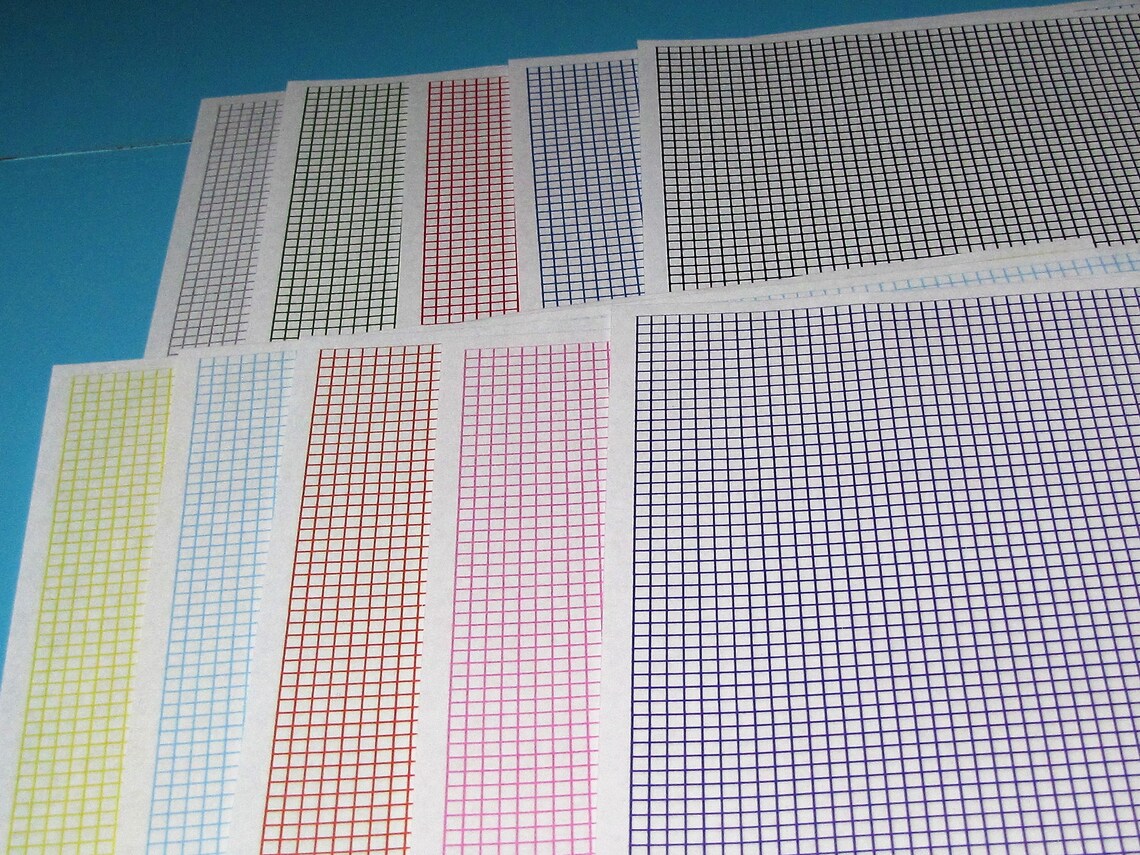 1/8 Inch Graph Paper Printable Color Graph Pages Download - Etsy