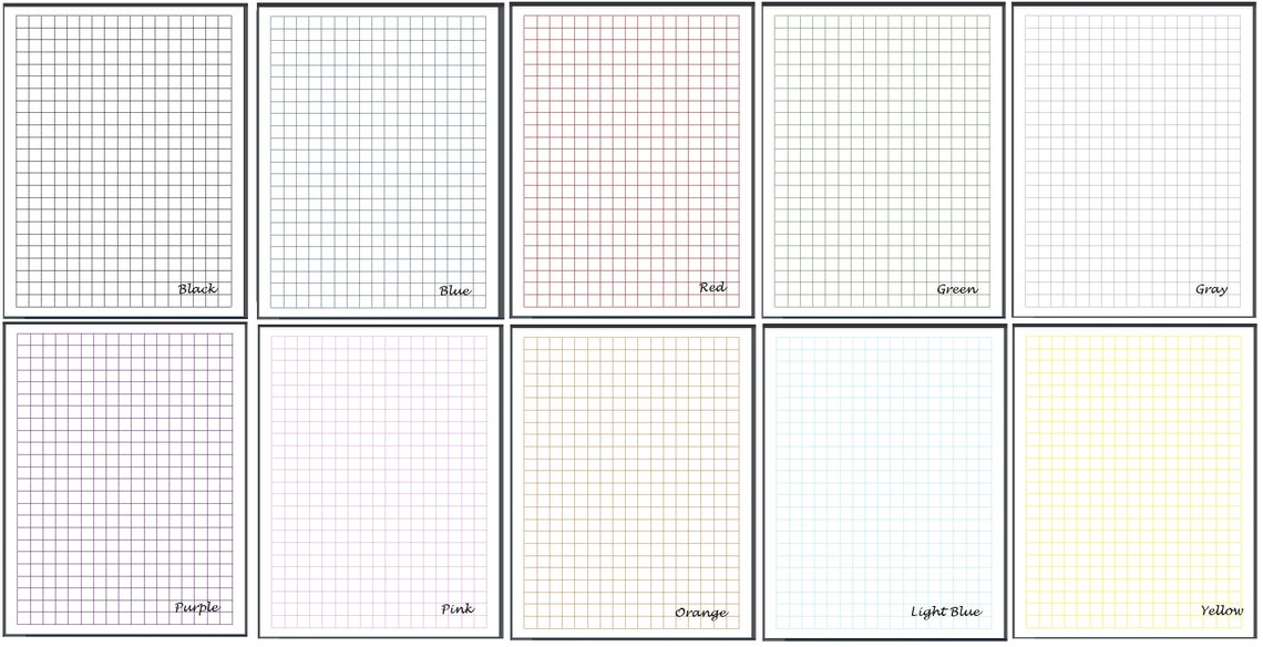 1/2 Inch Graph Paper Printable, Color Graph Pages, Download PDF Files ...